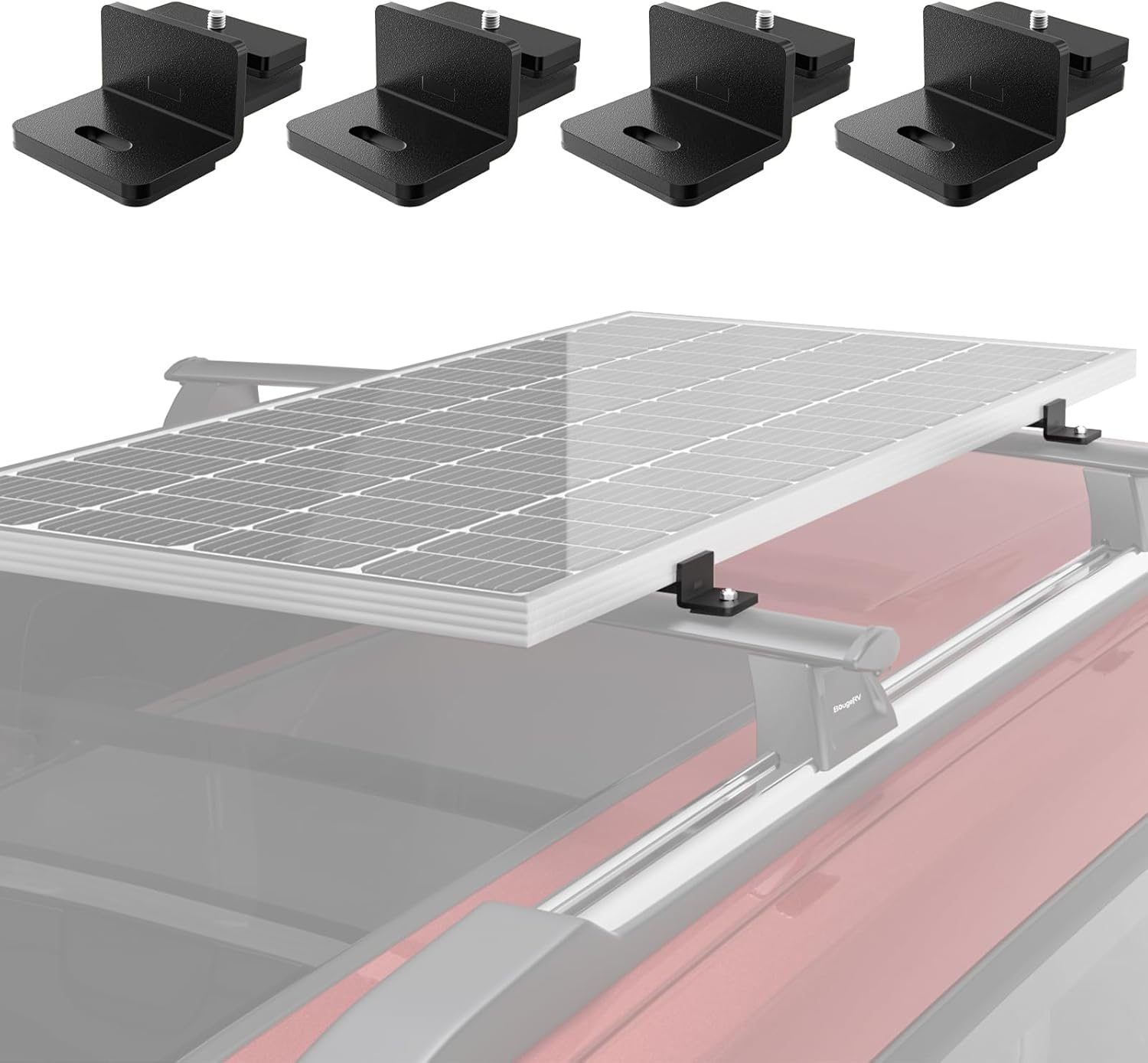 BougeRV Solar Panel T-Slot Mounting Kit Fits for Auto Cross Bars with T ...
