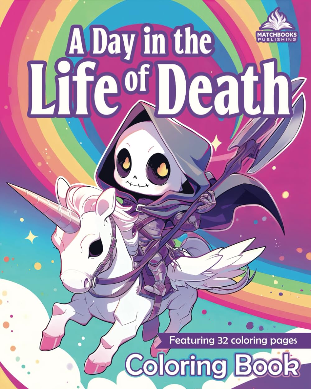 Amazon.com: A Day in the Life of Death Coloring Book: Cute Creepy Adult ...