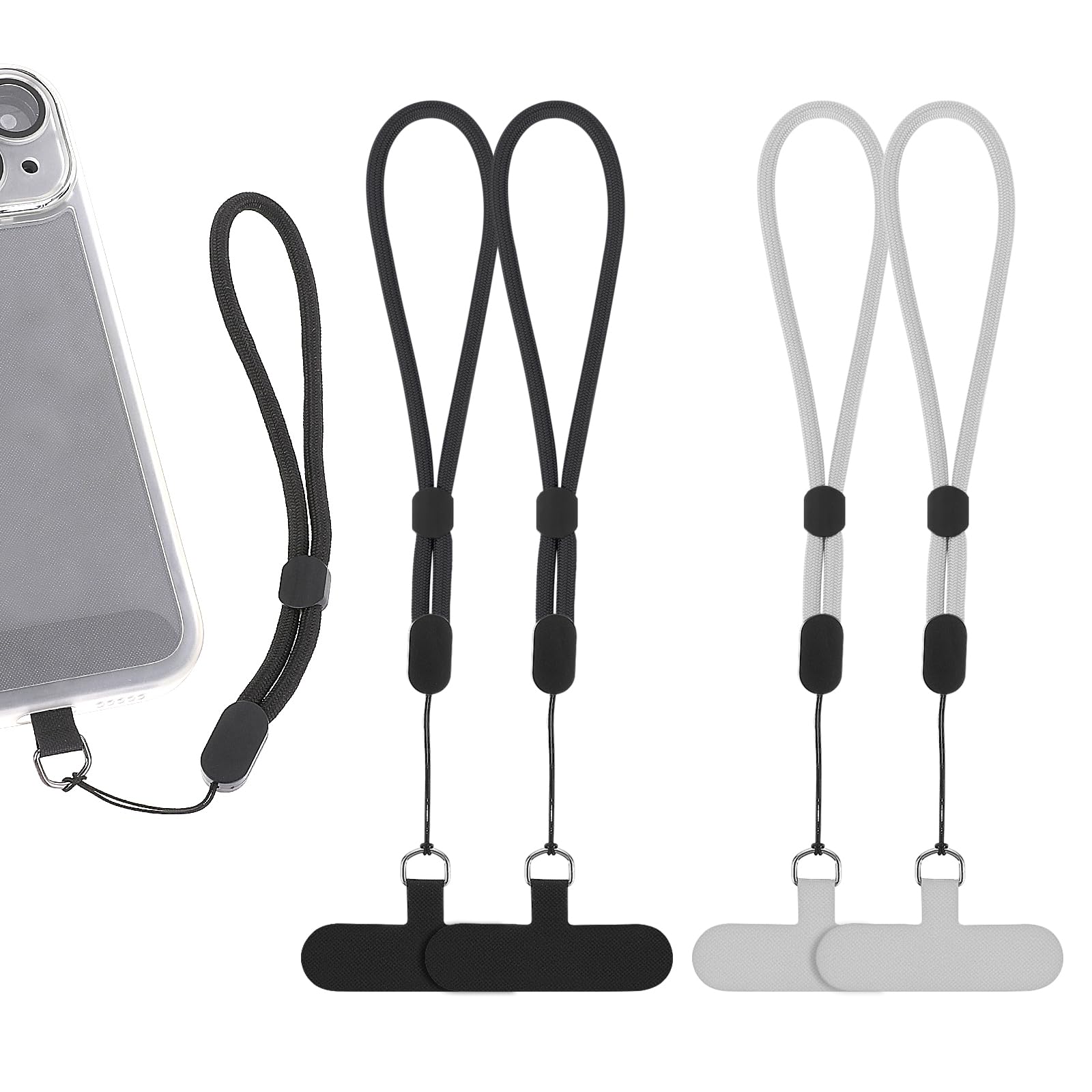 4 Pcs Wrist Phone Lanyard Adjustable Nylon Hand Wrist Straps Cell Phone ...