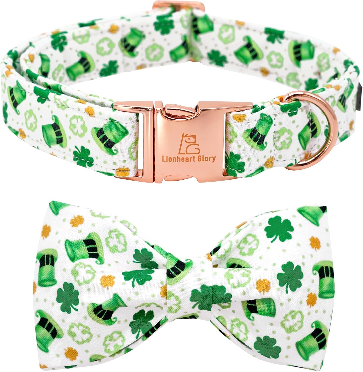 Amazon.com : Lionheart glory Dog Bow Collar St. Patrick's Day Dog ...
