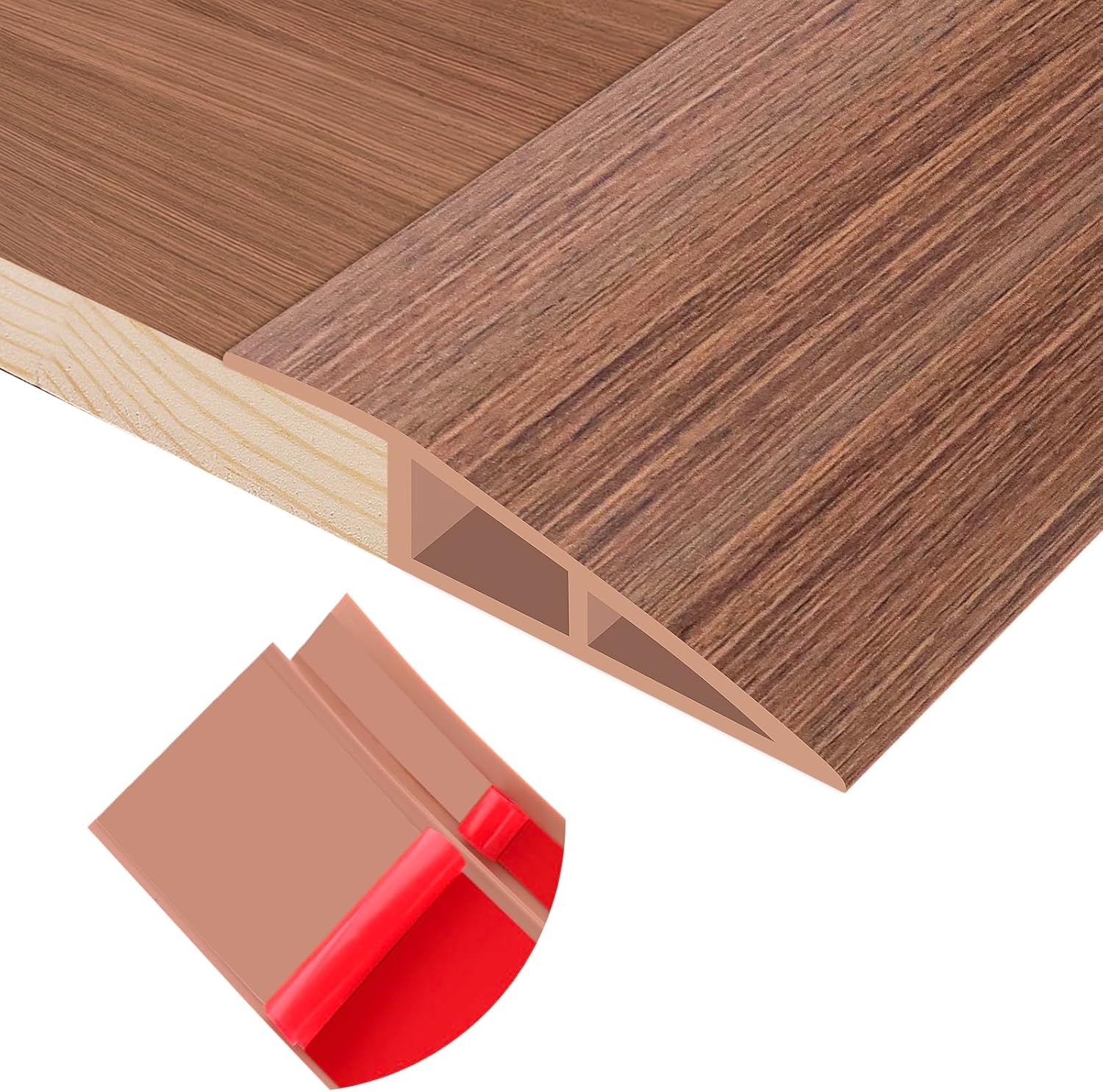 Floor Transition Strip Self Adhesive Vinyl Door Threshold for Doorways ...