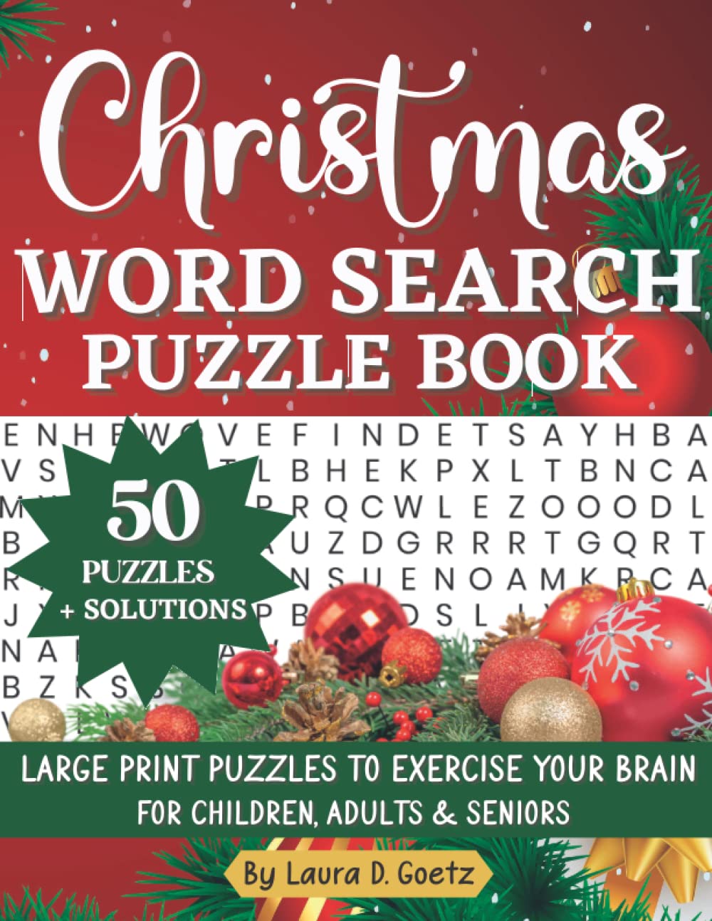 Christmas Word Search Puzzle Book: 50 Puzzles and Solutions Large Print ...