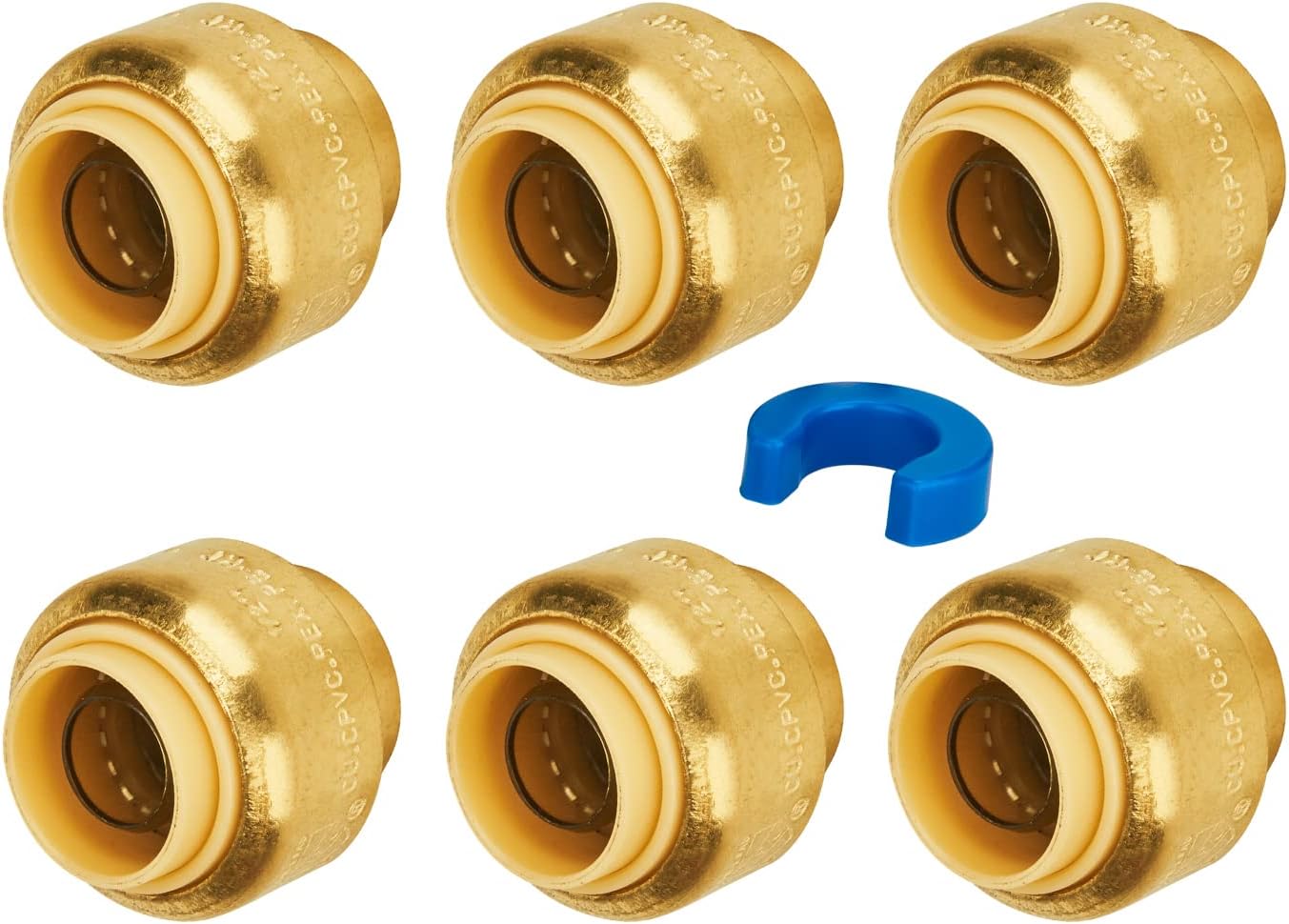 Amazon.com: SUNGATOR 6-Pack Push Fit PEX End Cap, 1/2-Inch Push-to ...