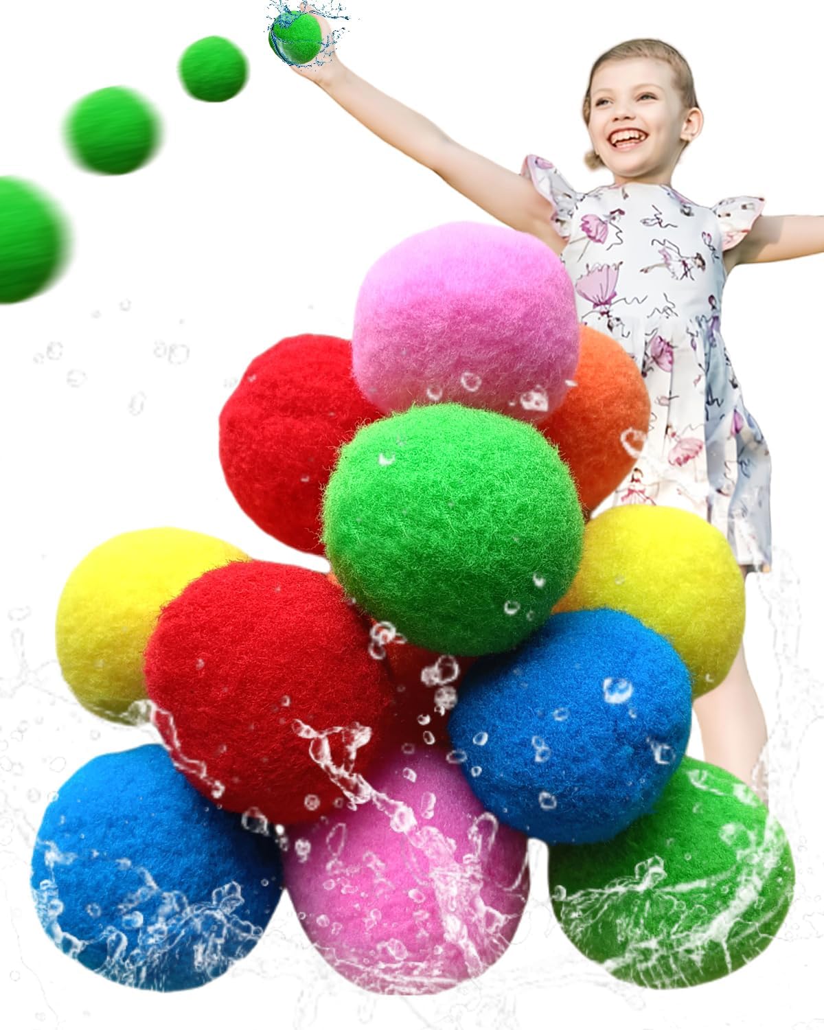Amazon.com: 12PCS Water Splash Balls,2.3 Inch Soft Reusable Water ...