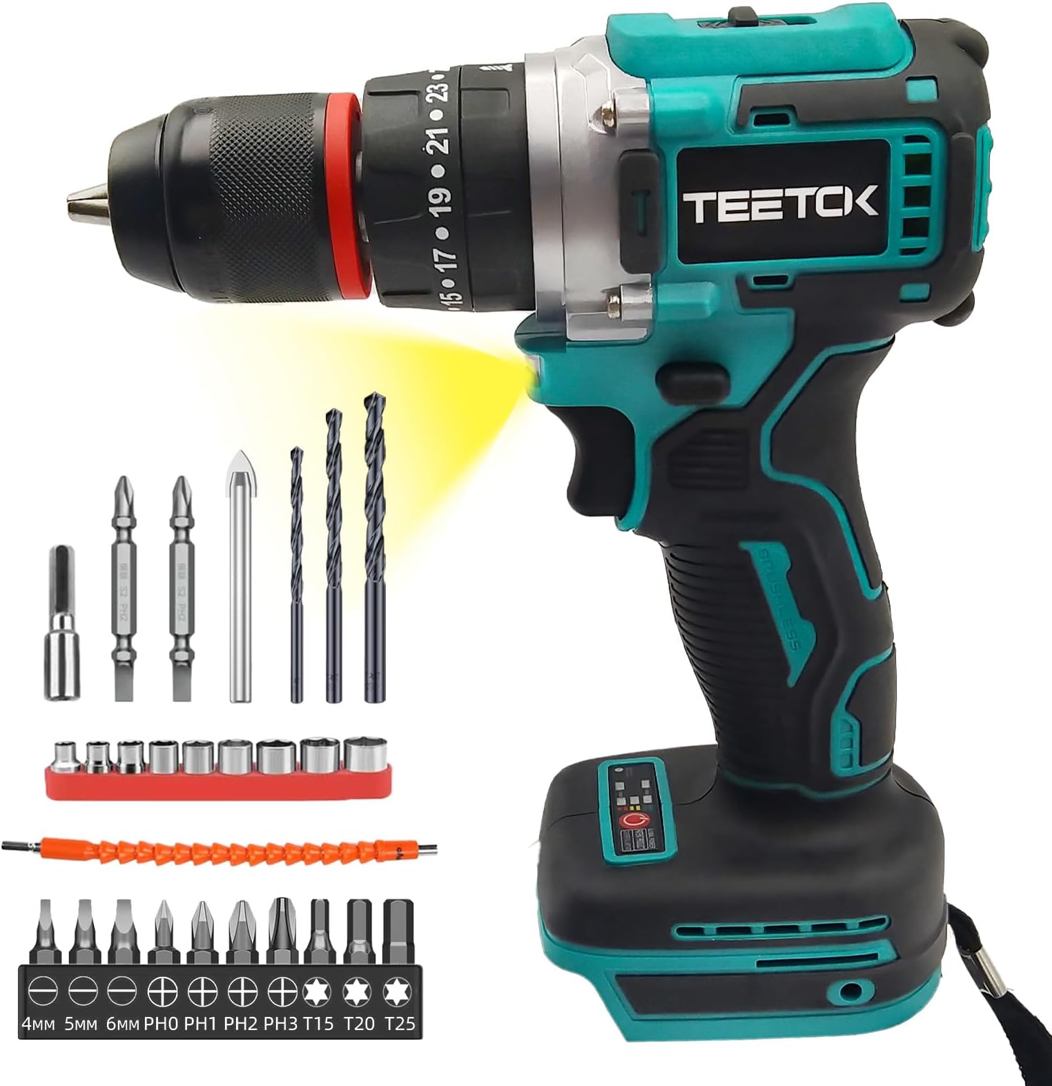 18V Akku bohrschrauber Bürstenloser mit 80N.m Max Akkuschrauber für Makita DDF485Z 18V Akku ...