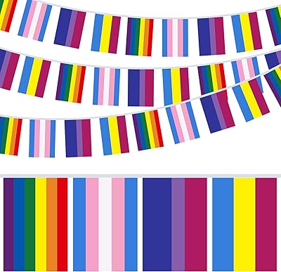 Amazon.com : Anley Rainbow Flag LGBT Pride String Flag - Banners For ...