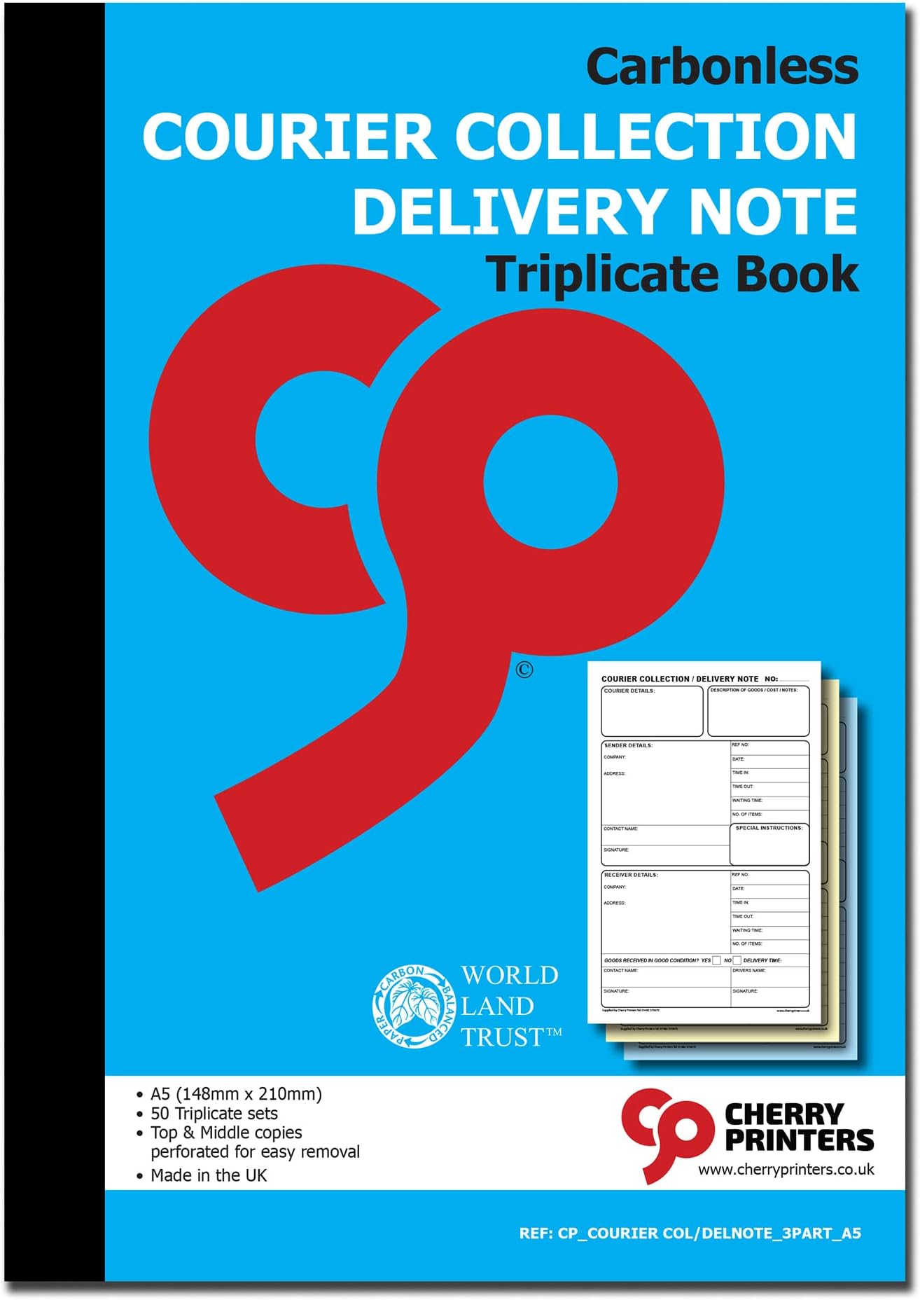 Cherry Carbonless Delivery Note Duplicate Book A5 | 50 Sets of 2-Part ...