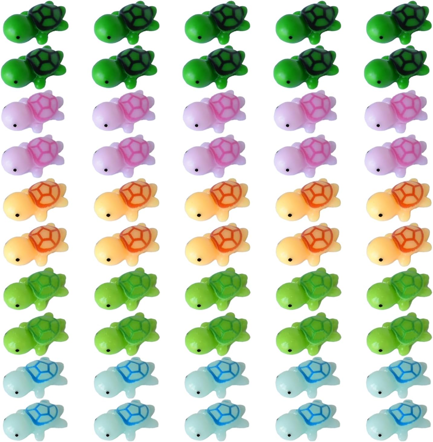 Amazon.com: Tindobewan 50 PCS Mini Resin Sea Turtle Miniatures - Multi ...