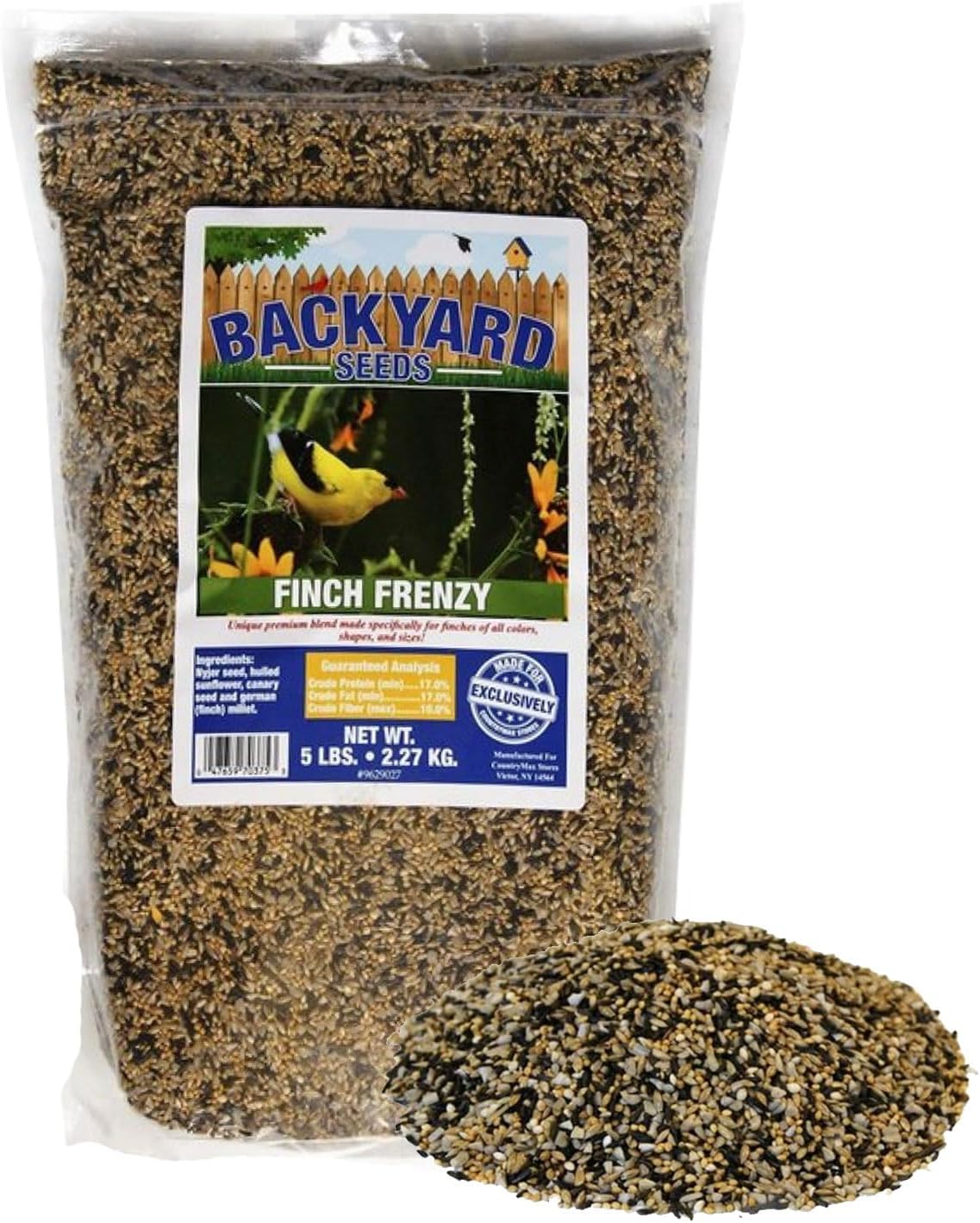 Amazon.com: Home and Country USA Nyjer Bird Seed 23 lb Pail - High ...