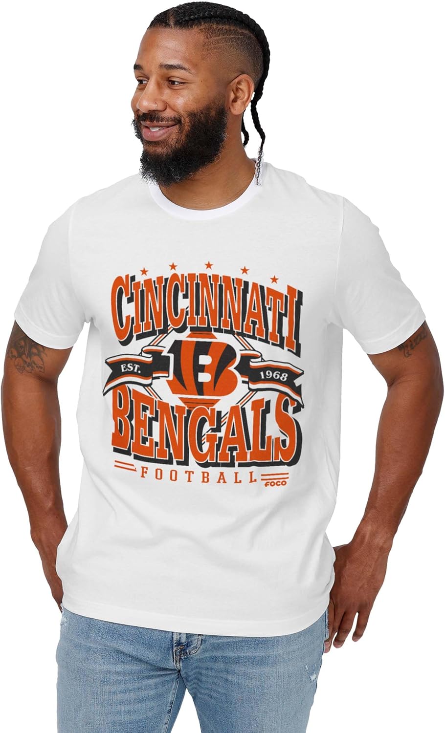 Amazon.com : FOCO Men's Standard NFL Team Logo Established Banner Tee T ...