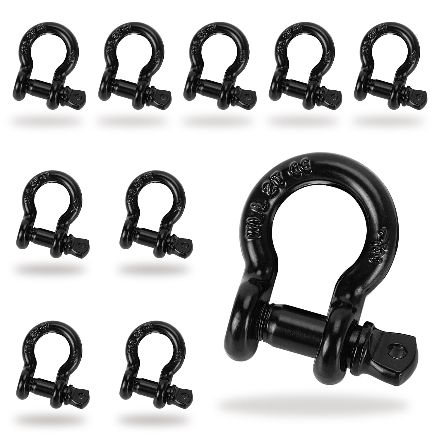 Amazon.com: Towmavin 1/2" D Ring Shackle, Heavy Duty Drop Forged Bow ...