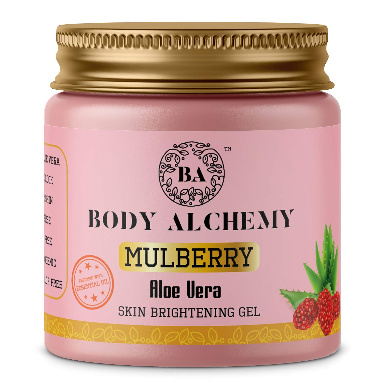 Body Alchemy Mulberry Pure Aloe Vera Multipurpose Gel For Men and Women ...