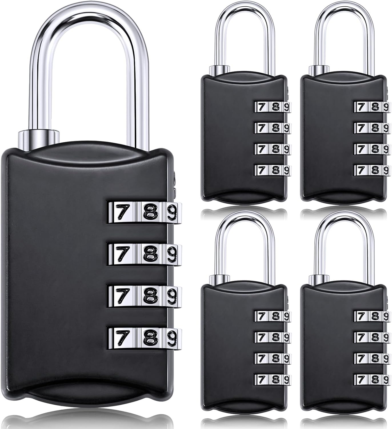 Moxweyeni 5 Pcs 4 Digit Combination Lock Small Combo Luggage Number ...