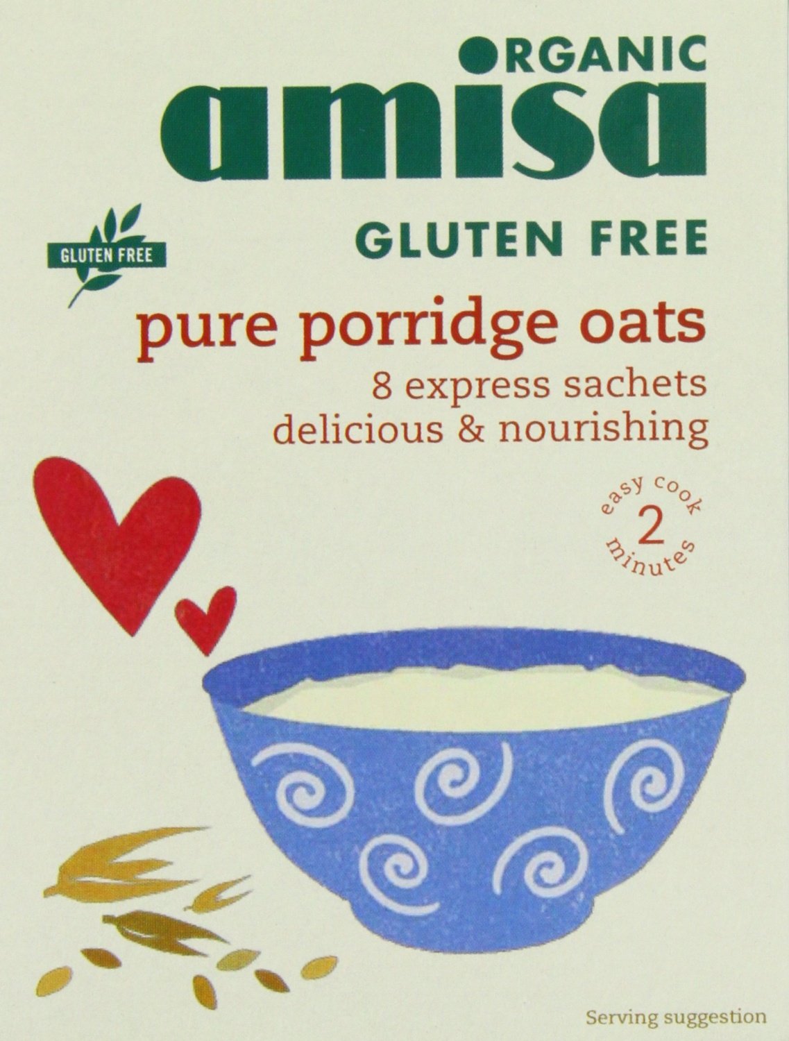 Amazon.com: Amisa Express Pure Porridge Oats Sachets Gluten Free ...