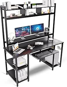 Desk with Hutch, 70 inch High 53 inch Width, Heavy Duty Computer Desk ...