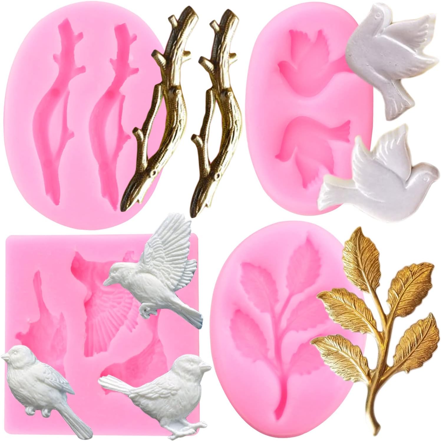 Amazon.com: YANQINMS Dove Silicone Mold Pigeon Fondant Molds For Sugar ...