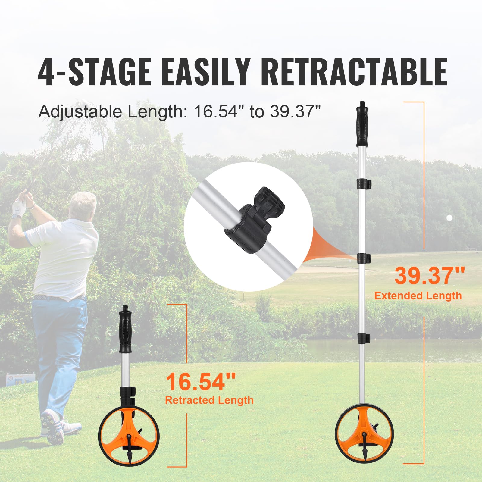 VEVOR Measuring Wheel In Feet And In Wheel Diameter, In, 46% OFF