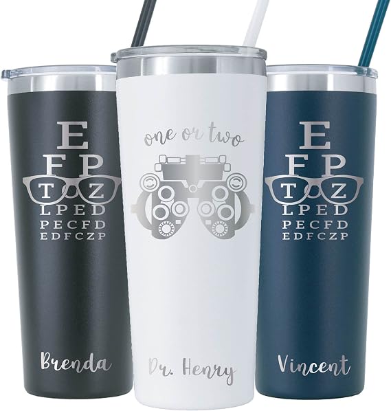 Amazon.com | 22 oz Personalized Optometry Gifts - Laser Engraved ...