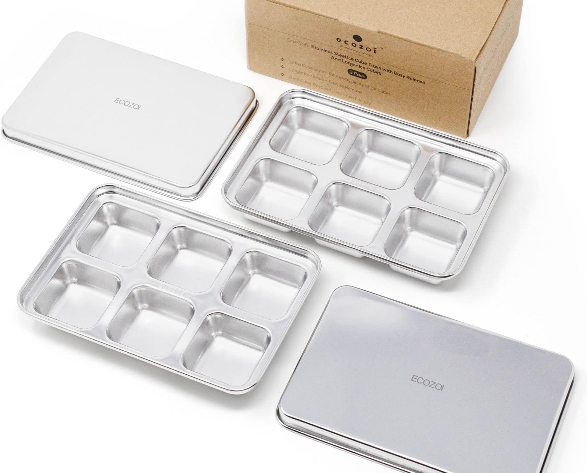 Amazon.com: HIC Porcelain 18 Cube Vintage Kitchen Ice Cube Tray: Home ...