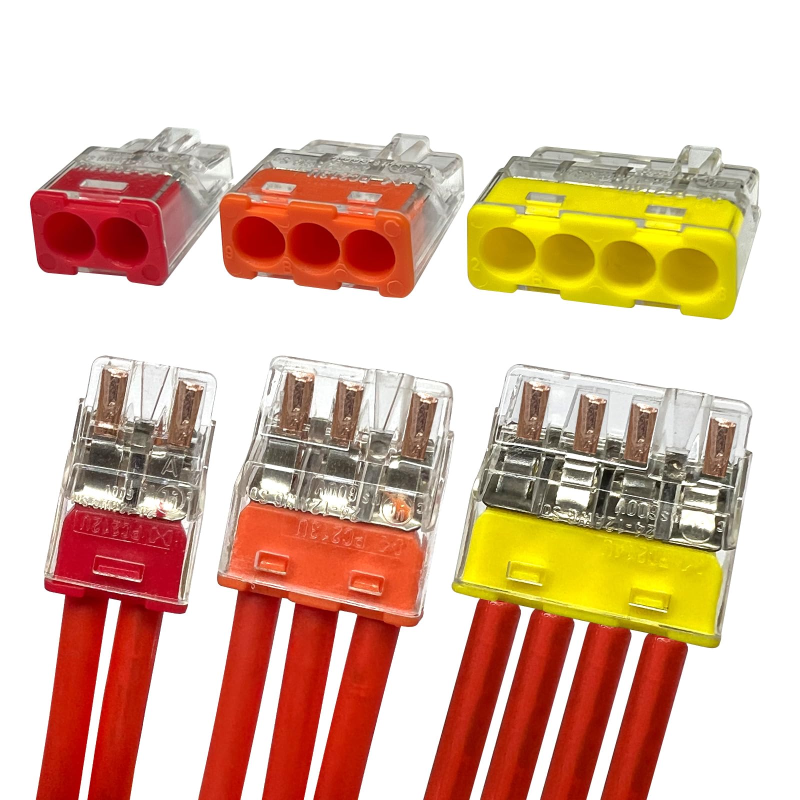 Dicio 75pcs Wire connectors Nuts Push-in terminals UL Listed Quick ...