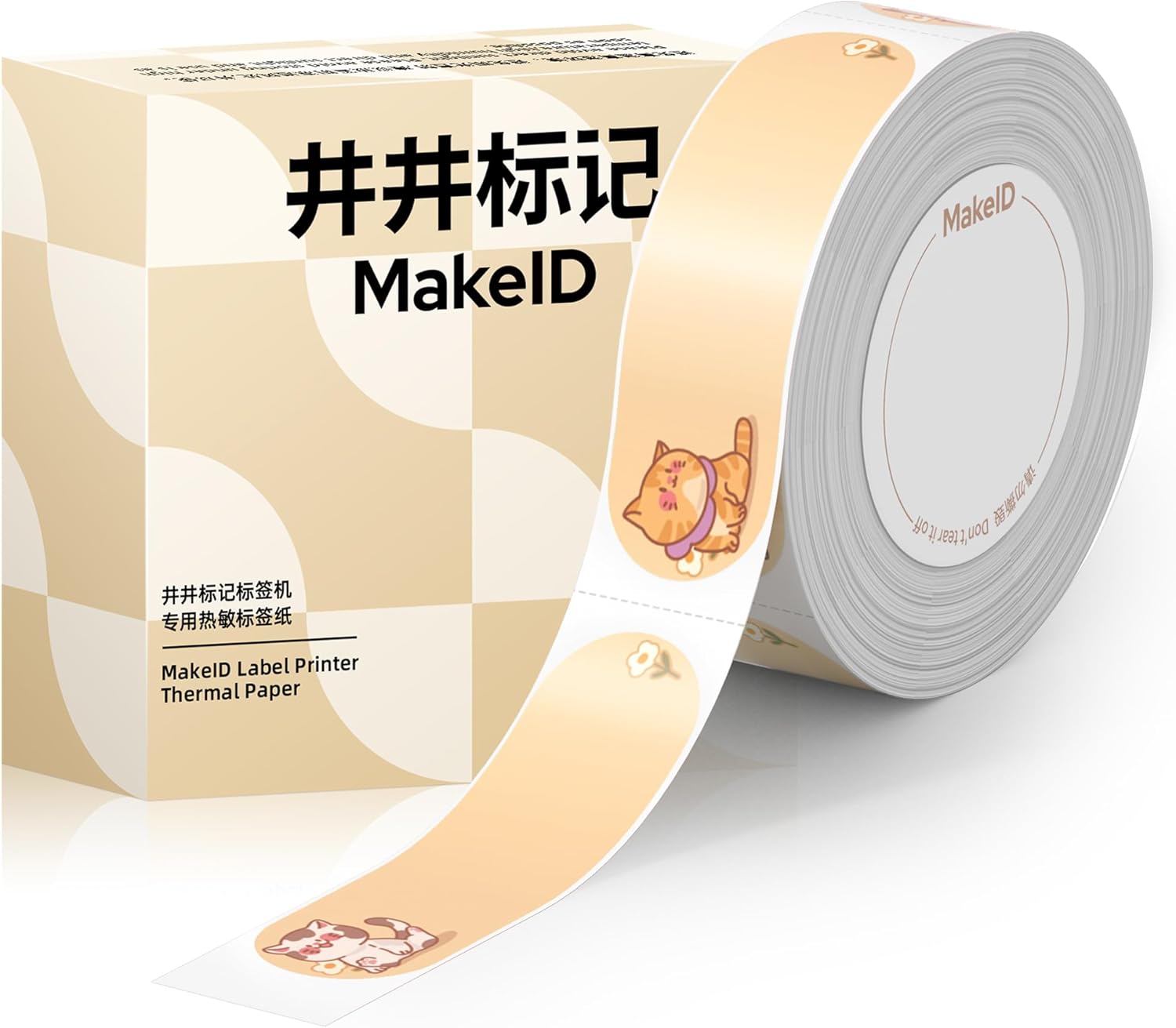 Amazon.com : MakeID S1/S1 PRO Label Tape Fat cat, Thermal Paper Self ...