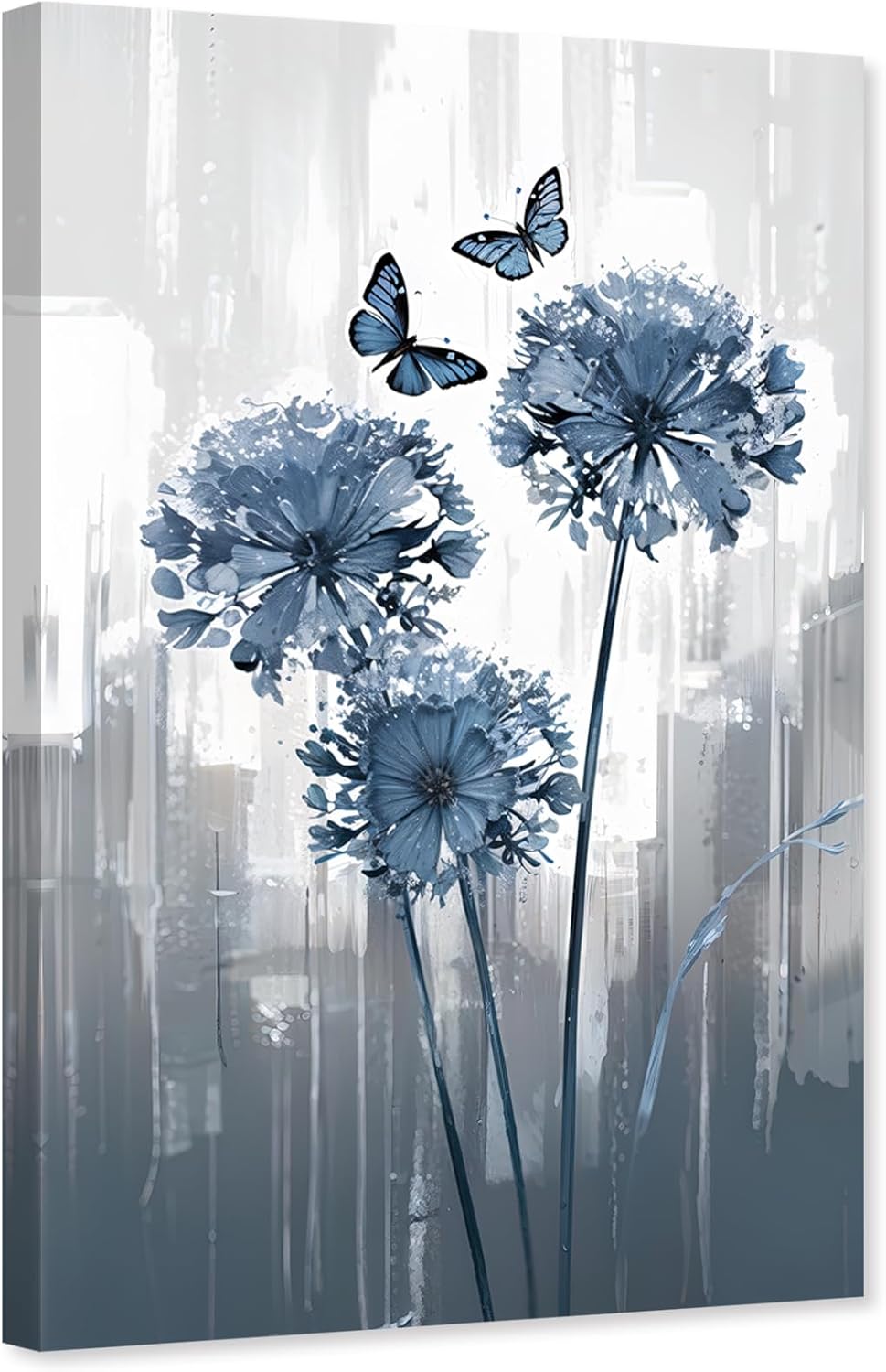 Amazon.com: ARTZGX Dandelion Canvas Wall Art Flower With Butterfly ...