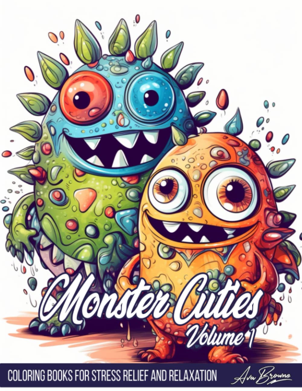 Amazon.com: Monster Cuties Coloring Book: A Cute Coloring Book ...