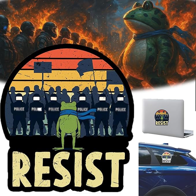 Amazon.com: Frog Together Strong Sticker, Waterproof Frog Protest Meme ...