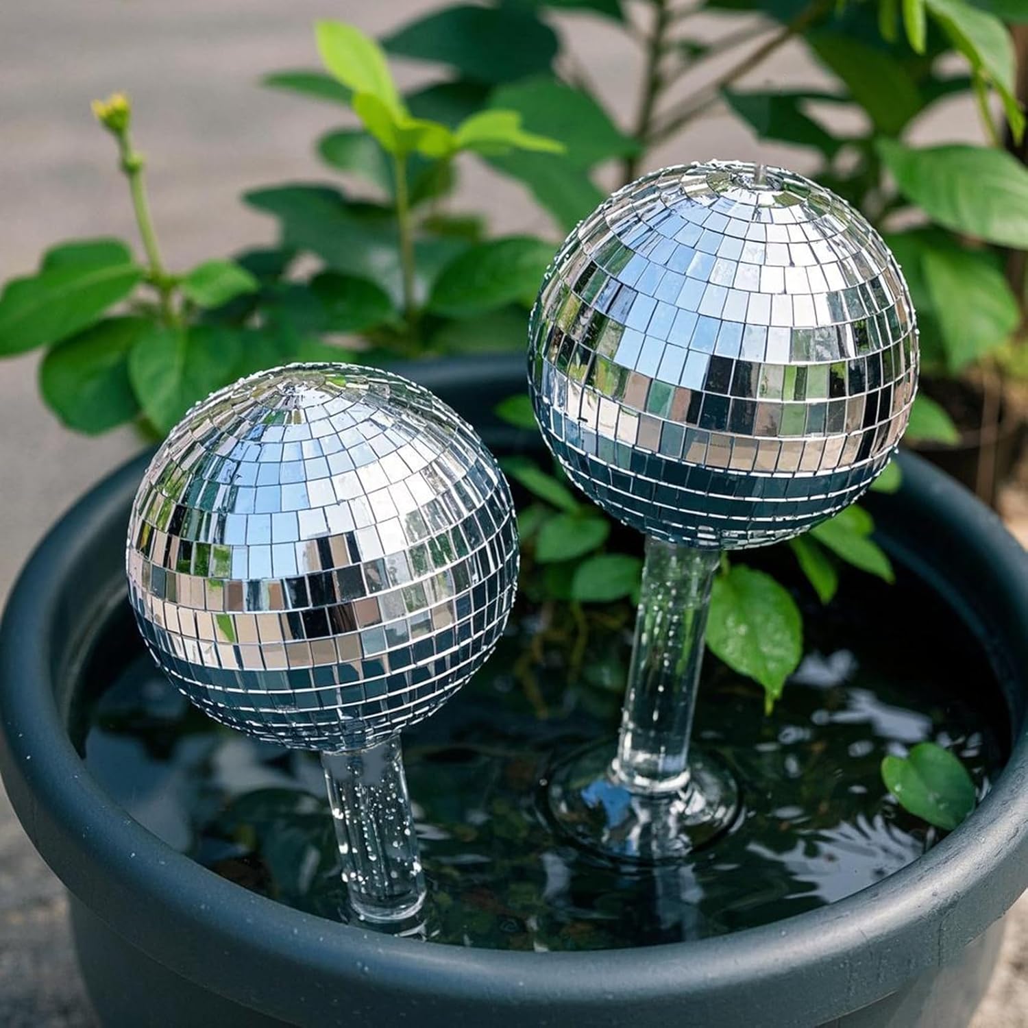 Amazon.com: 2 Pcs Plant Watering Globes with Disco Ball Decor,Self ...
