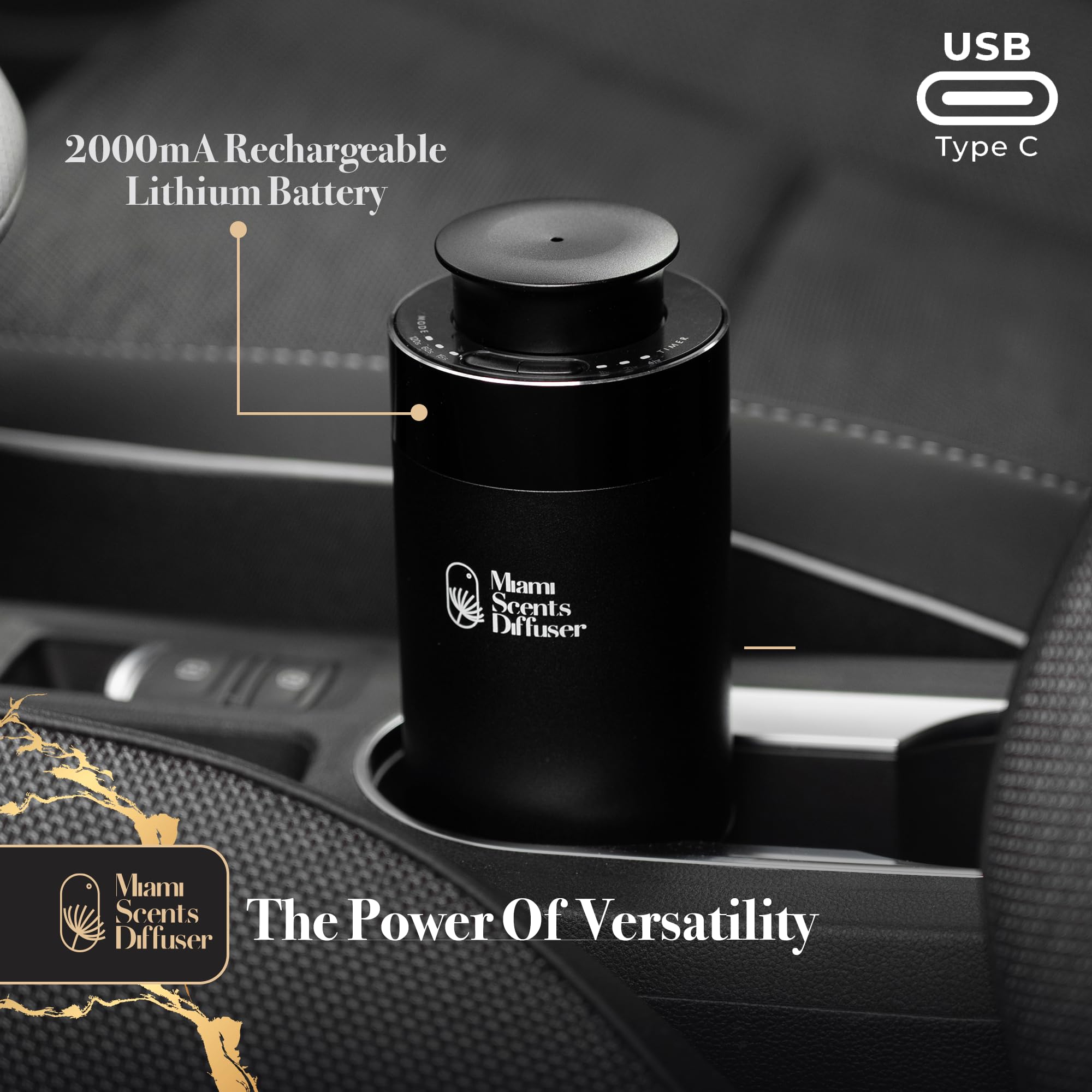 Snapklik.com : Car Diffuser For Essential Oils + Santal Scent Included ...