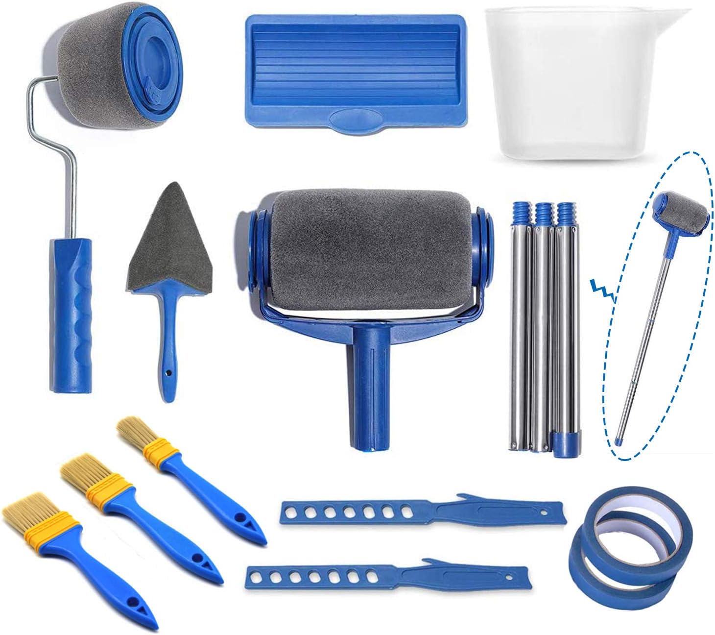 Paint Roller Kit, Paint Runner Pro Brush Set Painting Handle Tool ...