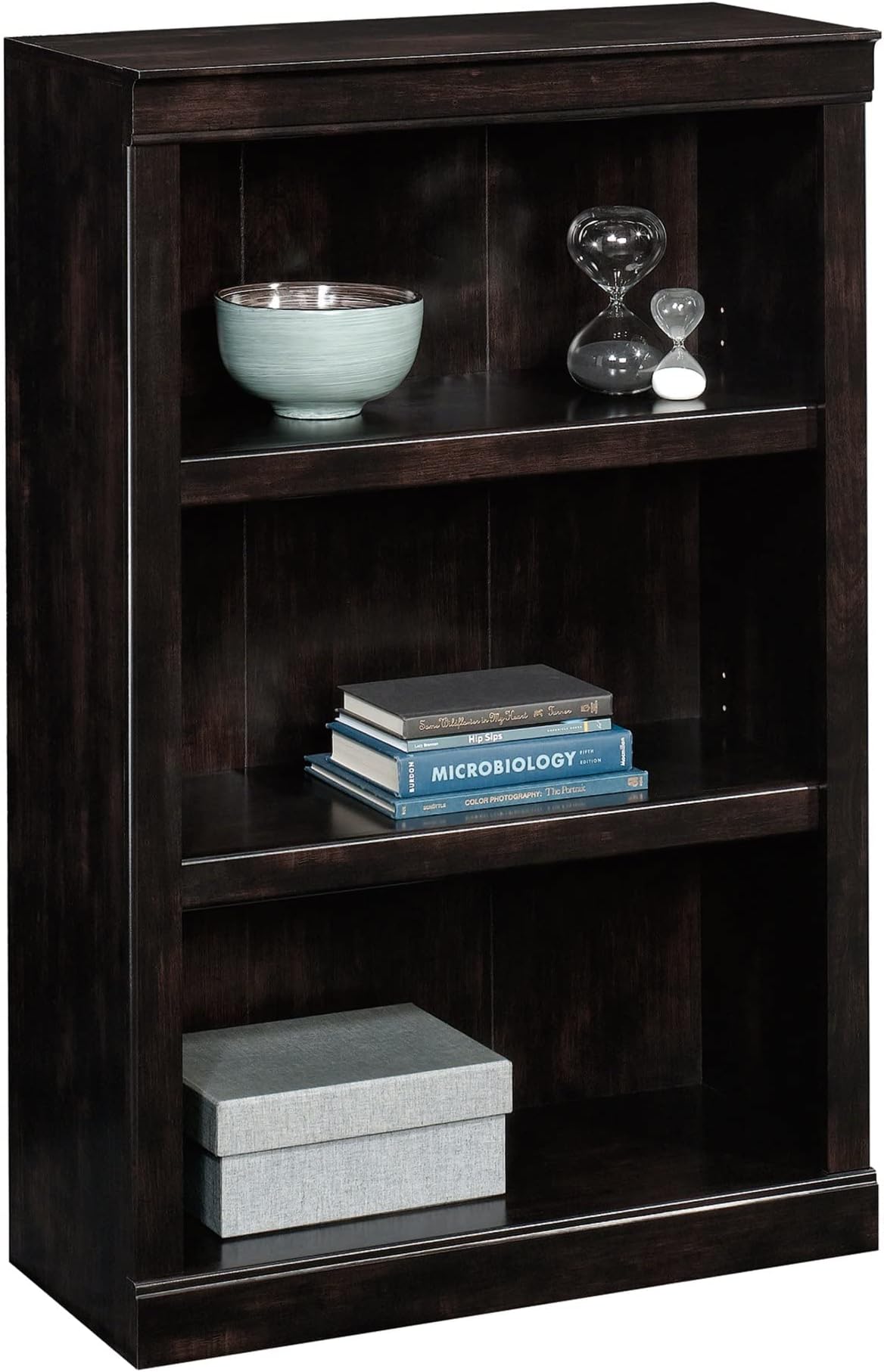 Amazon.com: Realspace® 45"H 3-Shelf Bookcase, Peppered Black : Home ...
