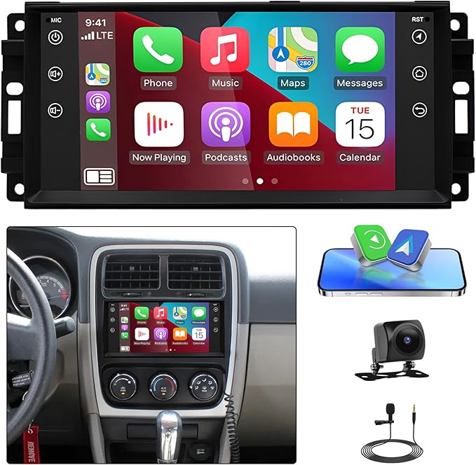 Amazon.com: 7'' Upgrade Car Radio for Dodge Nitro 2007-2012 Stereo with ...