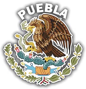 Amazon.com: Edward & Co Puebla Decal PUE Sticker Mexican Flag Eagle ...