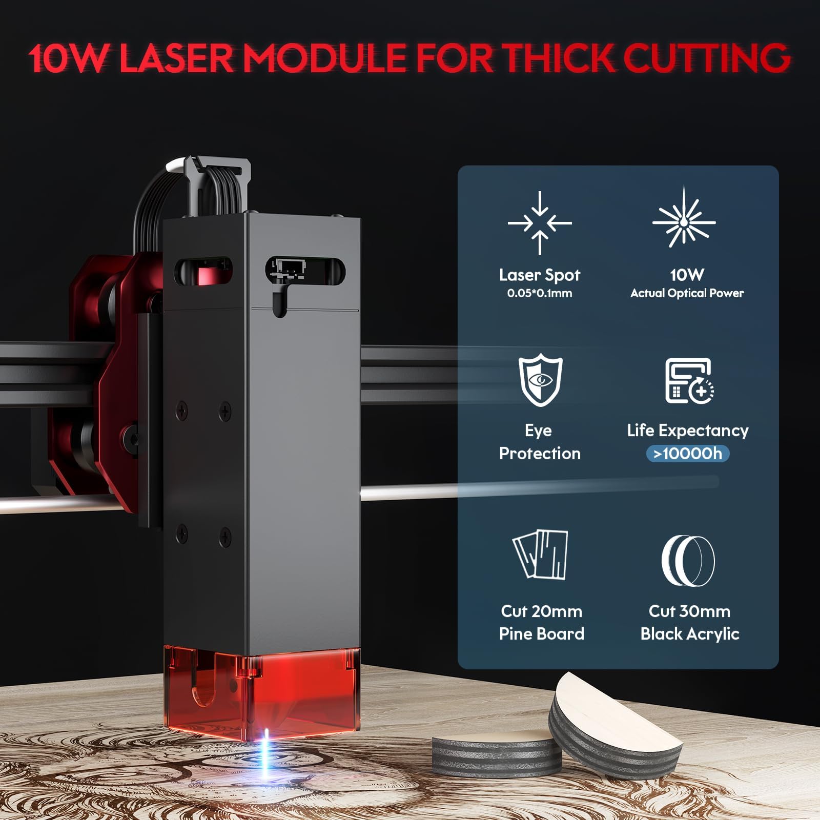 Snapklik.com : DIY KIT Laser Engraver Laser Cutter Machine, 10W Output ...