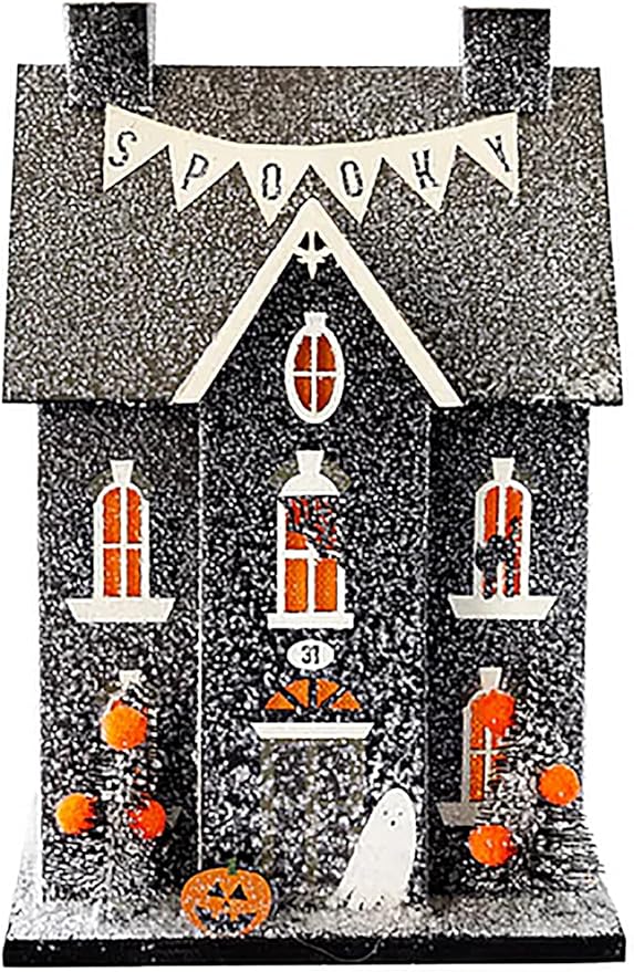 Amazon.com: My Mind's Eye Halloween Haunted House Village Houses ...