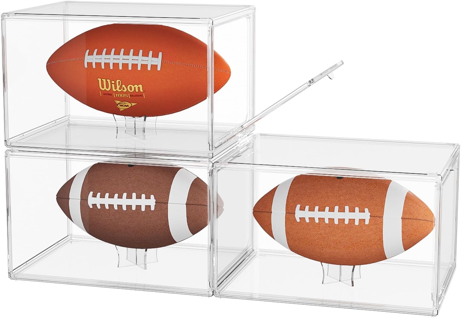 Amazon.com: Deluxe Acrylic Mini Football Display Case - With Mirror by ...