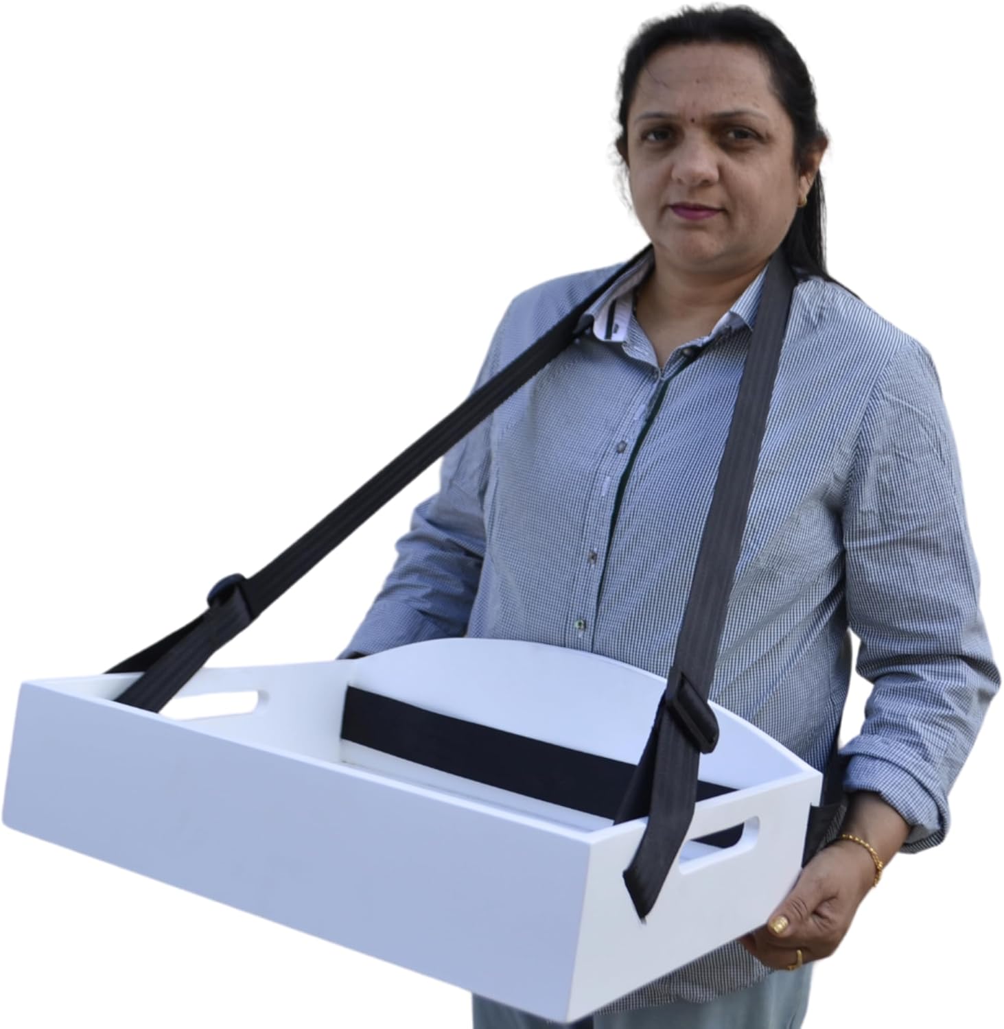 Adjustable Vendor Tray with Straps and Shoulder Support - Easy Carry ...