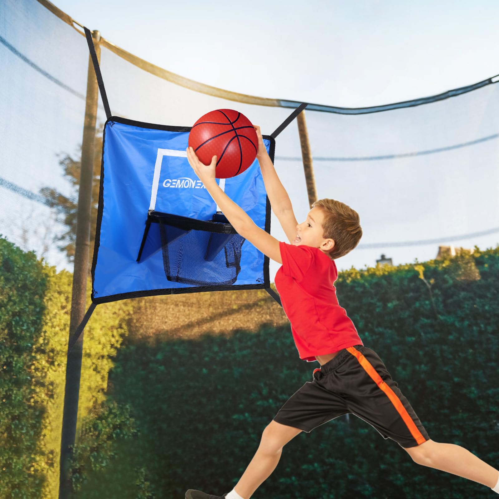 Kids Trampoline Game Hoop Trampoline Basketball Hoop Attachment With ...