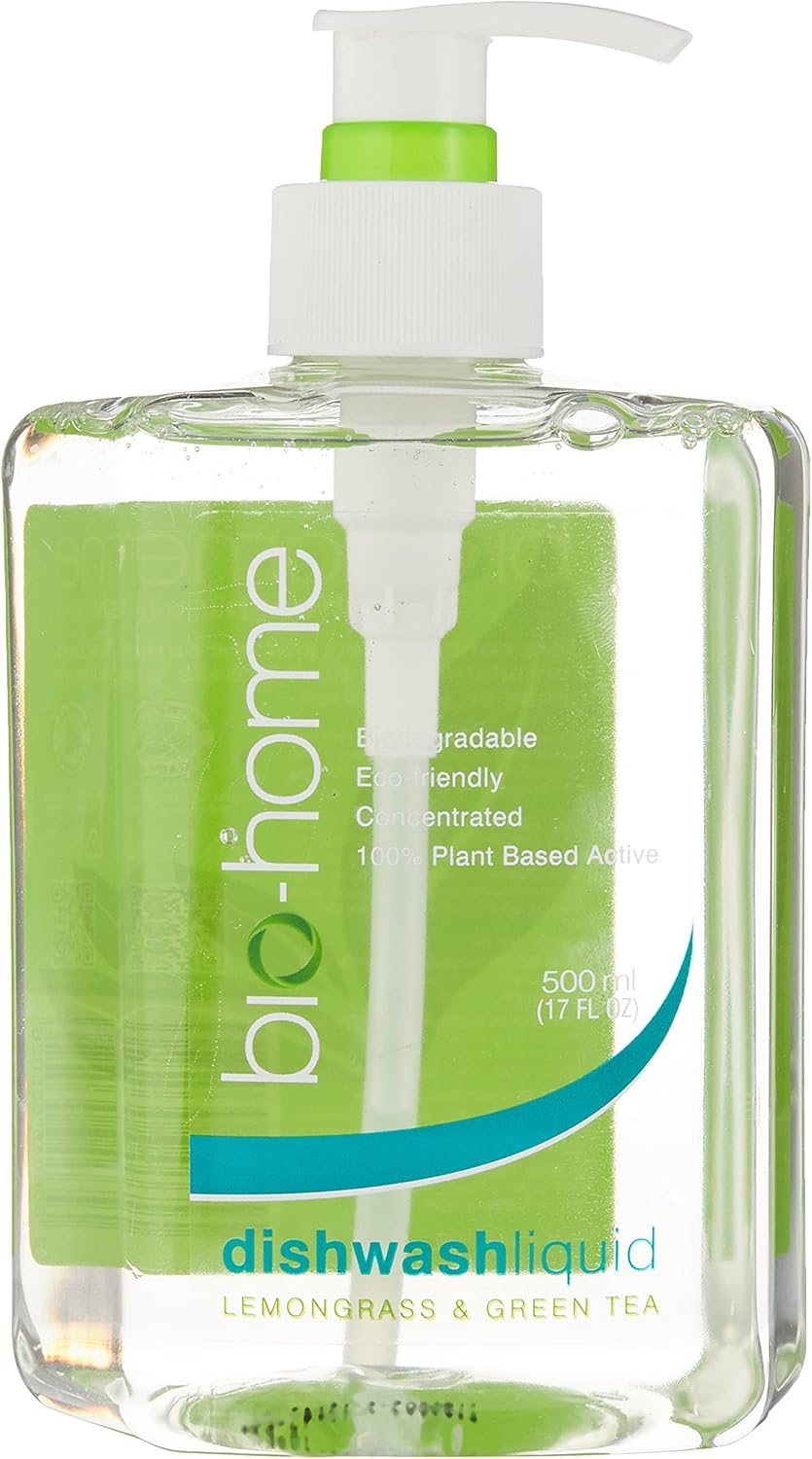 bio-home Dishwashing Liquid, Lemongrass and Green Tea, 500ml : Amazon ...
