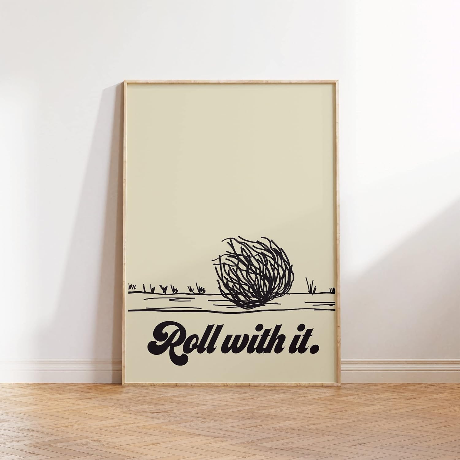 Amazon.com: YYN Roll With It Tumbleweed Print Western Wall Art Print ...