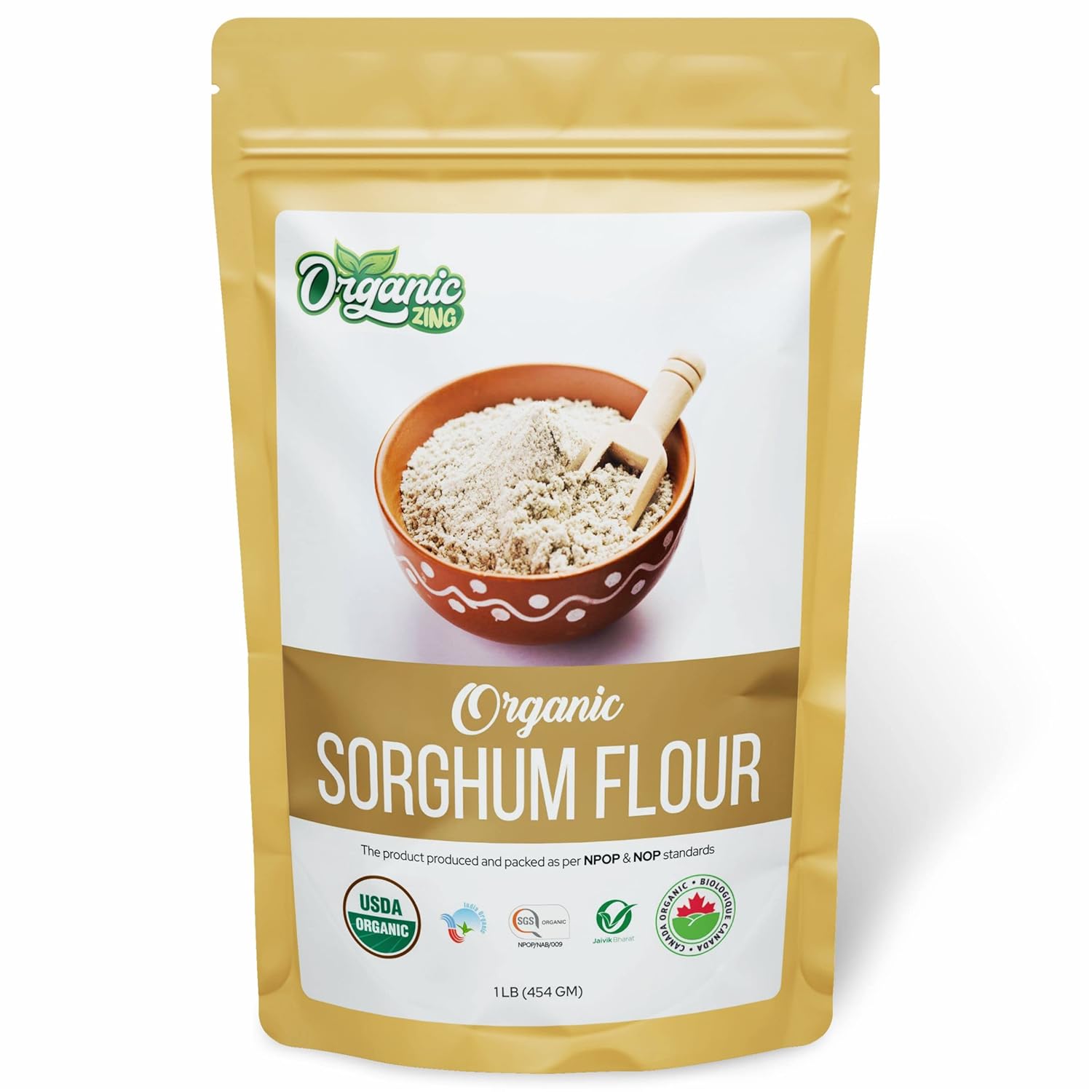 Amazon.com : Organic Zing’s Pure and Organic Sorghum Flour | Organic ...