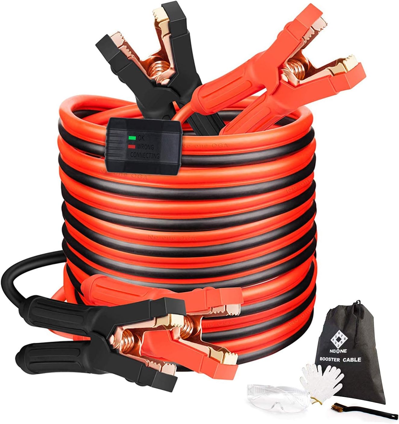 Amazon.com: 25 Feet Jumper Cables - 1500A 1 Gauge Heavy Duty Booster ...