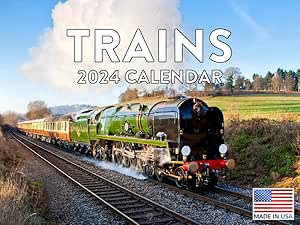 Train Calendar 2024 Wall Calander Monthly : Amazon.ca: Office Products