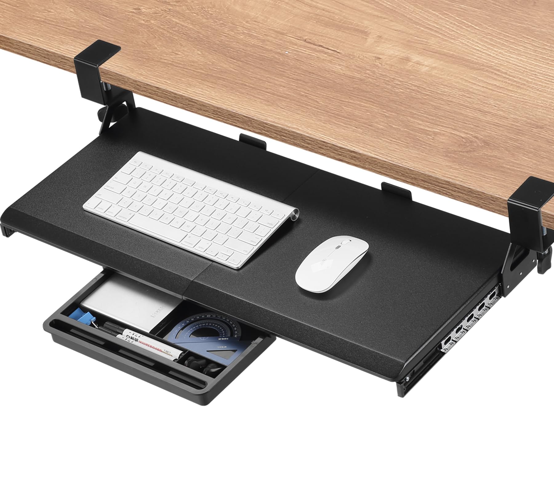 ETHU Keyboard Tray Under Desk Pull Out Smooth Glide Sliding Keyboard ...