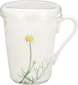 Amazon.com: LA AM20-6-12 Toujours Teamate Mug, Chamomile Pattern, White ...