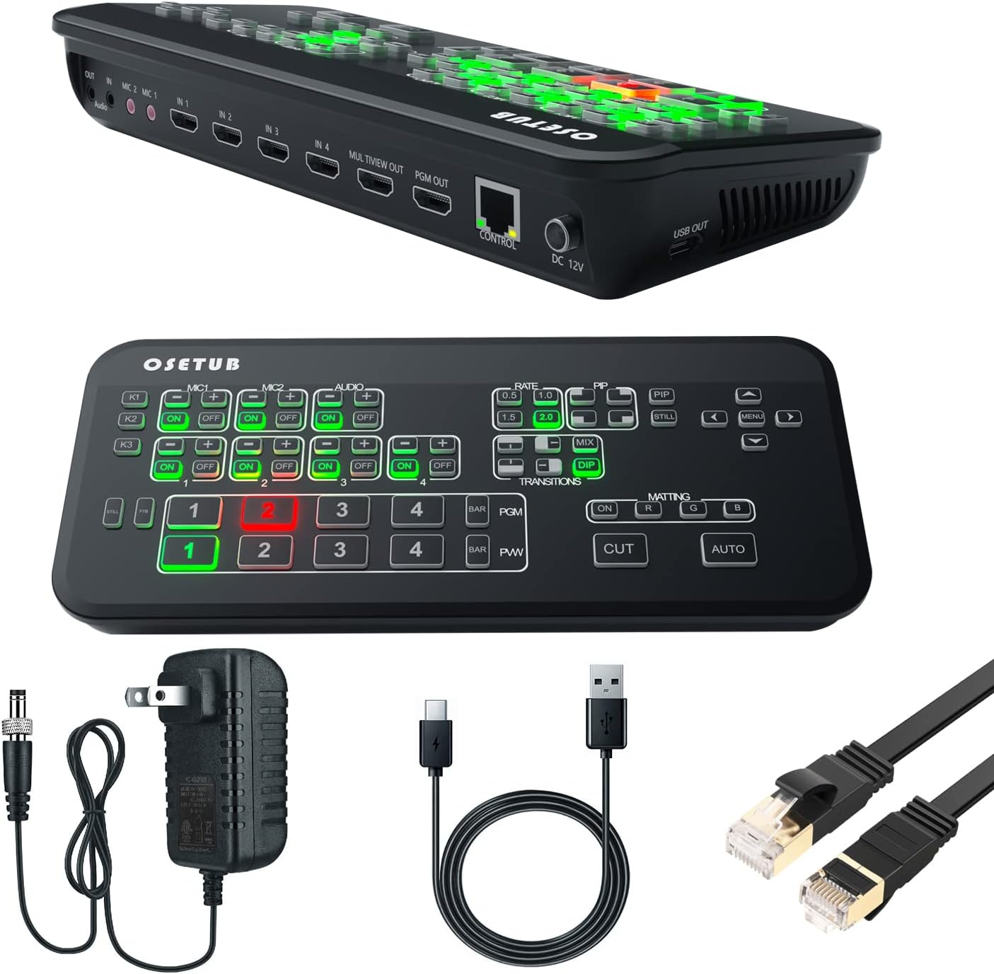 Amazon.com: Conmutador HDMI de transmisión en vivo, conmutador ...