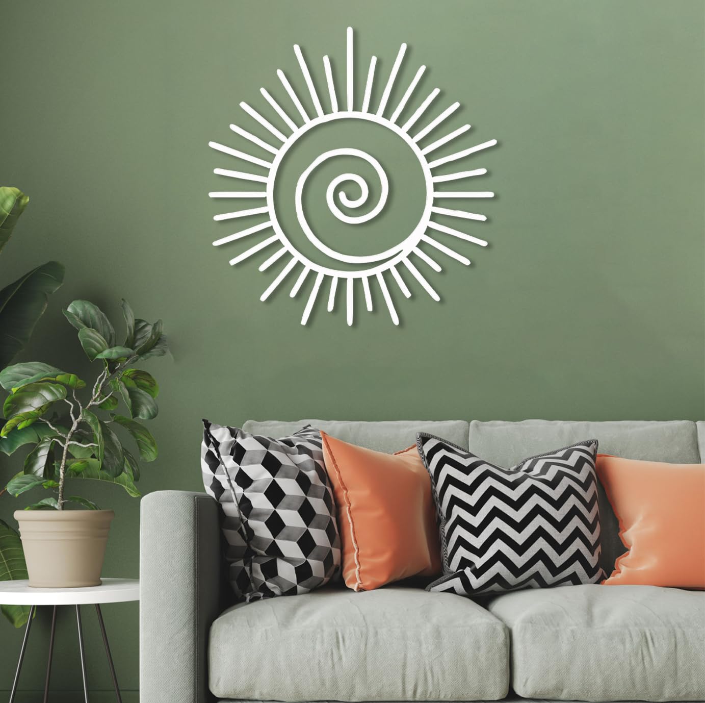 Decoración De Pared De Sol De Metal Decoración De Pared Rústica De