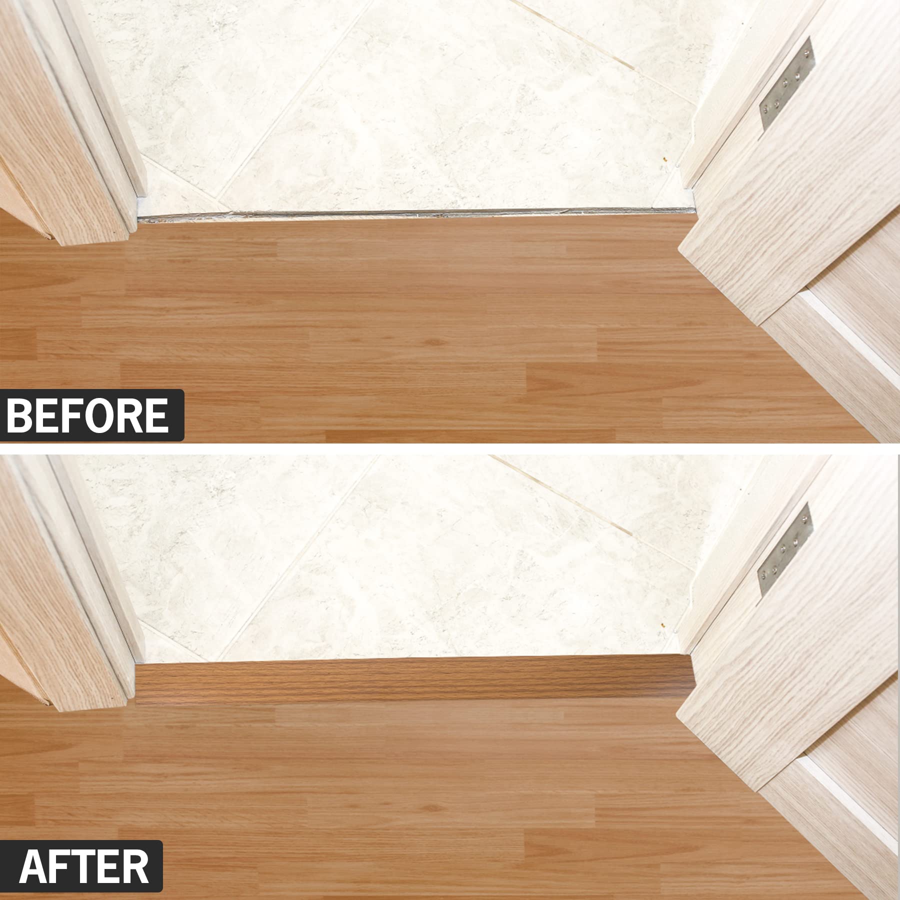 Snapklik.com : 16.4Ft Floor Transition Strip Self Adhesive Vinyl Cover ...