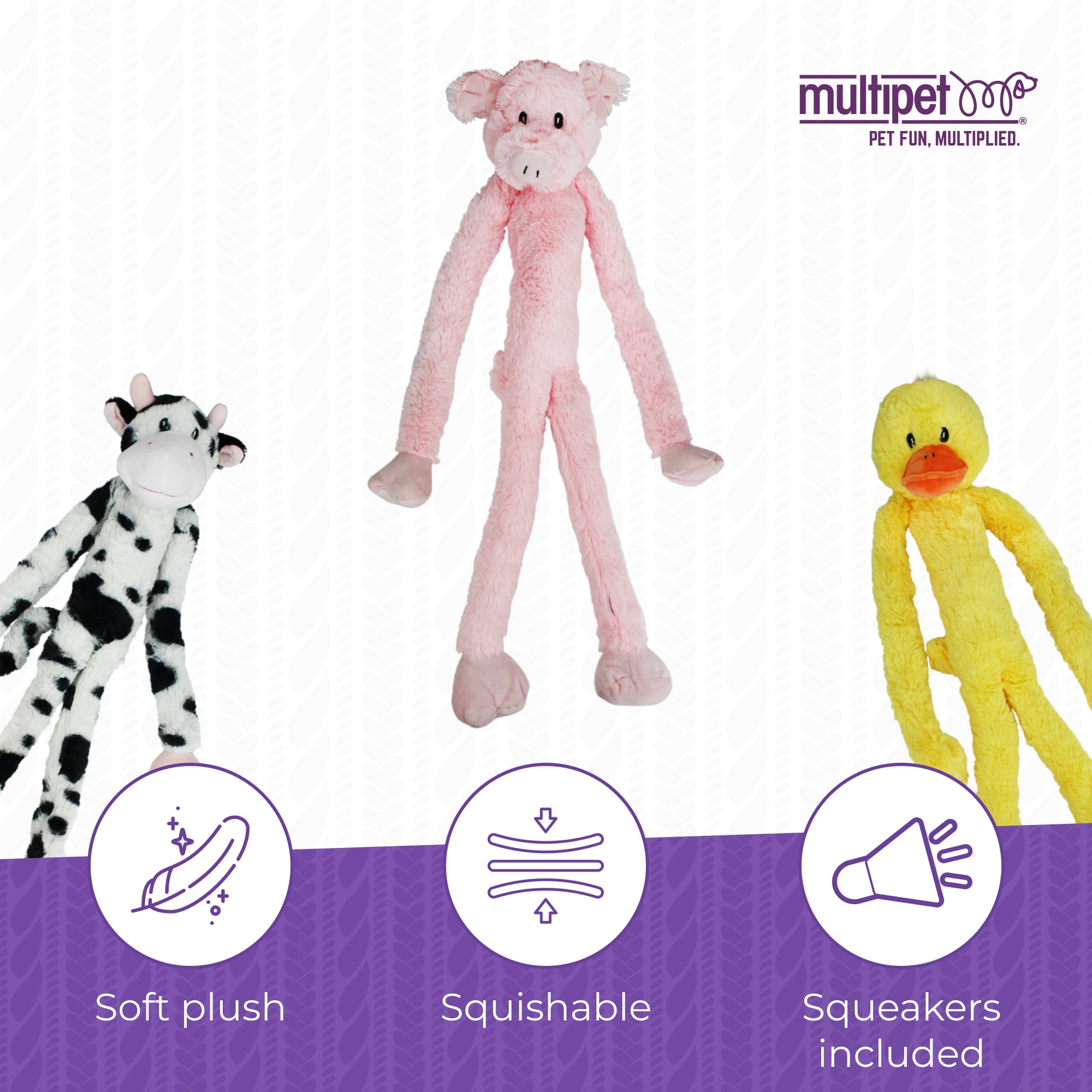Snapklik.com : Multipet Swingin Slevin Pig Dog Plush Toy - Squeaky Toys ...